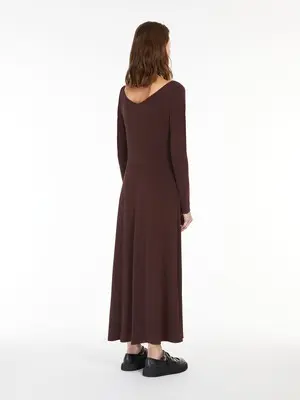 Max Mara Flared Jersey Maxi Dress