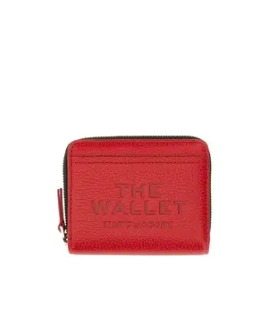 Marc Jacobs Logo Detailed Mini Compact Wallet - Red