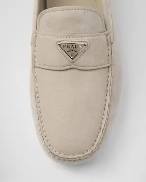 Prada Suede Driving Loafers - Brown