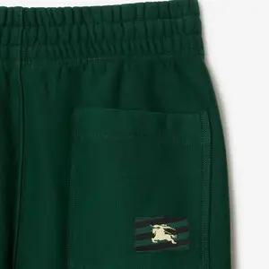 Burberry Logo Patch Sweatpants - Green