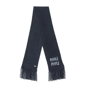 Miu Miu Logo Scarf - Blue
