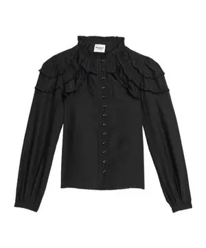 Isabel Marant Étoile Christa Ruffled Blouse - Black
