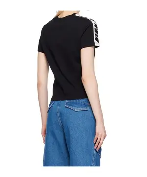 DION LEE Logo-appliqué Organic Cotton T-shirt