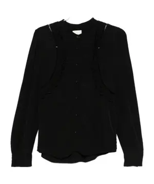 Isabel Marant Étoile Lace Detailed Long-sleeve Shirt - Black