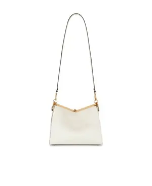 Etro Logo Charm Medium Vela Shoulder Bag - White