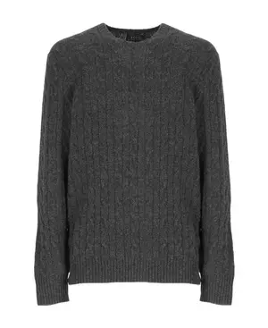 Polo Ralph Lauren Embroidered Cable-knit Jumper - Black