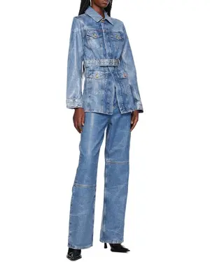 GANNI Foil Denim Jacket