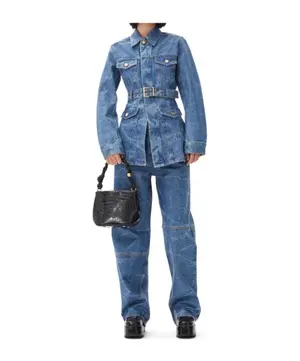 GANNI Foil Denim Jacket