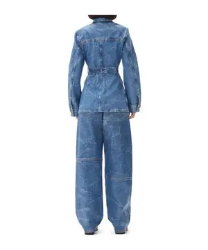 GANNI Foil Denim Jacket