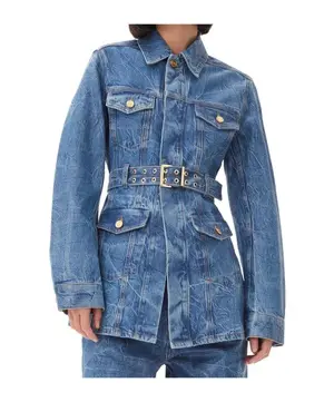 GANNI Foil Denim Jacket