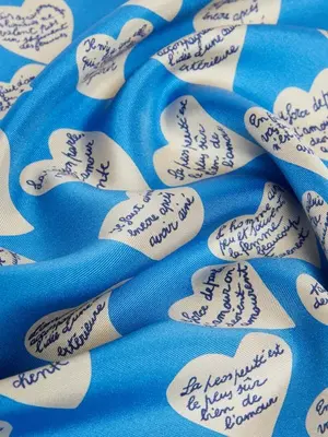 Max Mara Mxavallo Printed Scarf - Blue