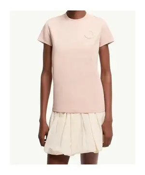 Moncler Logo Flocked Crewneck T-shirt