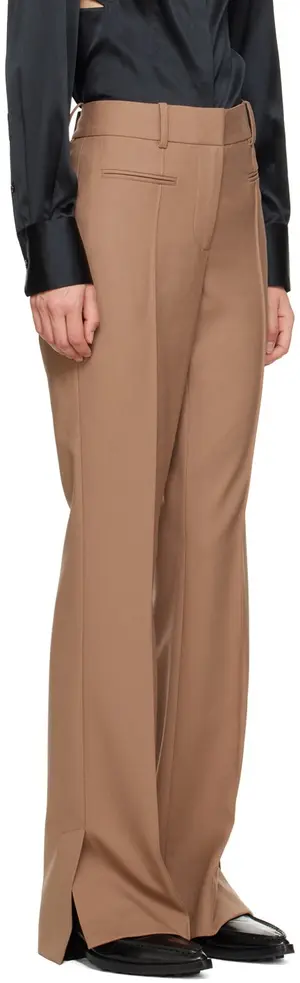 Helmut Lang Boot-cut Tailored Trousers - Brown