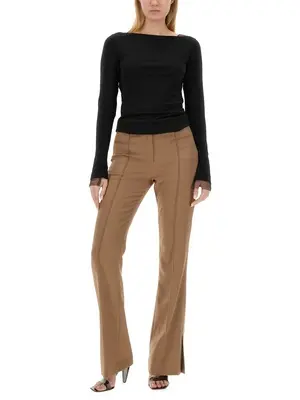 Helmut Lang Boot-cut Tailored Trousers - Brown