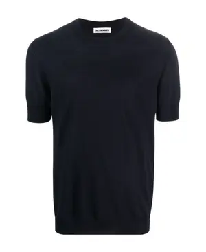JIL SANDER Short Sleeved Crewneck Knitted T-shirt