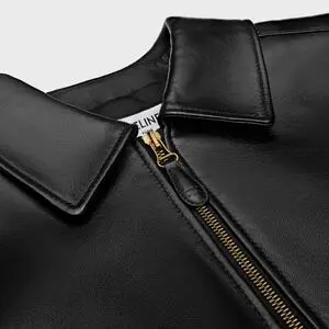 Celine Aviator Blouson Jacket In Soft Lambskin