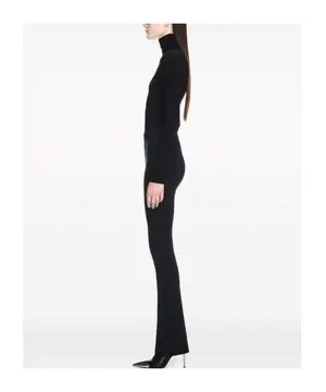 Off-White Logo Printed Flared Leggings - Black