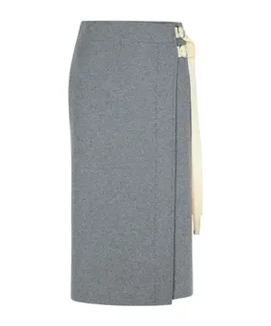 JIL SANDER Wrap Designed A-line Midi Skirt