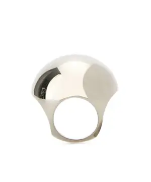 VERSACE Versace Sphere Logo-Engraved Polished Finish Ring