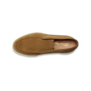 Santoni Round-toe Slip-on Loafers - Light Brown