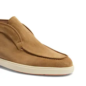 Santoni Round-toe Slip-on Loafers - Light Brown