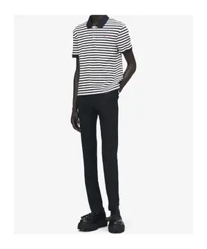 Alexander McQueen Short Sleeved Striped Polo Shirt
