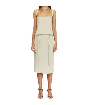 DIESEL® D-sana Square Neck Midi Dress - Beige