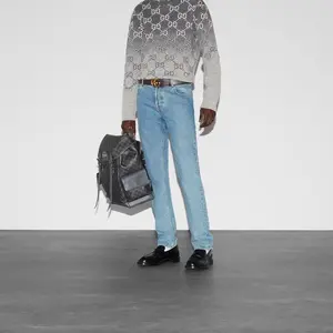 Gucci Straight-leg Jeans With Webbing Detail - Blue