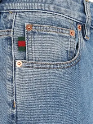Gucci Straight-leg Jeans With Webbing Detail