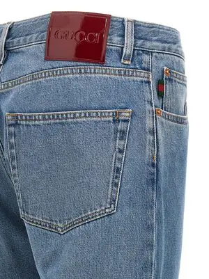 Gucci Straight-leg Jeans With Webbing Detail
