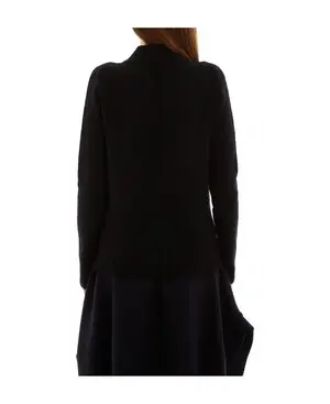 JIL SANDER V-neck Knitted Pullover - Black