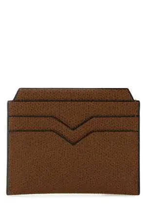 VALEXTRA Multi-slot Cardholder Pouch - Brown