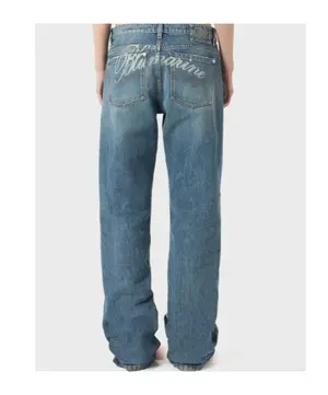 Blumarine Logo Printed Straight-leg Jeans