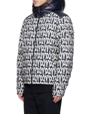 Moncler All-over Logo Reversible Puffer Jacket