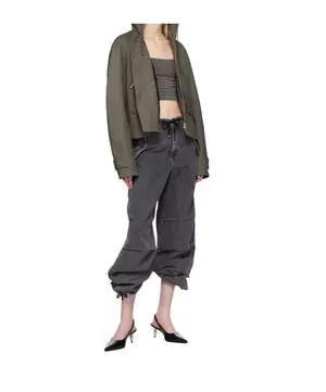 DION LEE Ventral Compact Cropped Top - Mercury