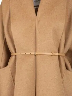 Max Mara Abilita Fringed Belted Coat - Camel