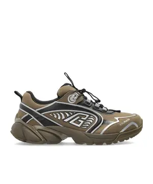 Balmain Cosmic Dust Panelled Sneakers - Brown
