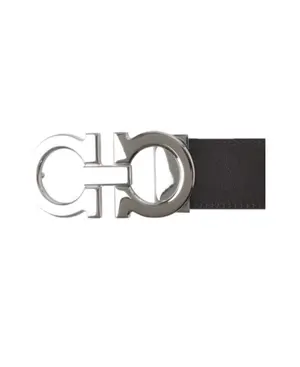 FERRAGAMO Gancini Buckle Belt - Black