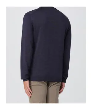 ROBERTO COLLINA Merino Wool Crew Neck Knitwear - Navy