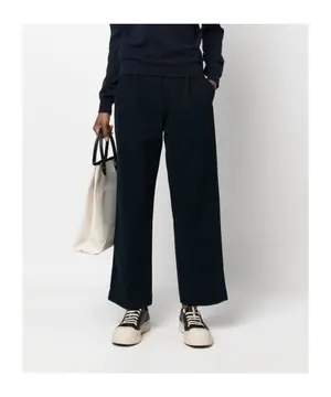 A.p.c. Pleated Cotton Wide-leg Trousers