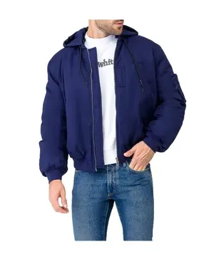 Off-White Embroidered Logo Hooded Jacket
