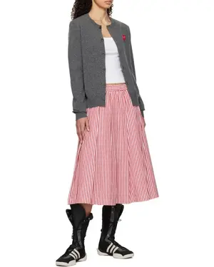 Play Comme Des Garcon Logo Patch Cardigan
