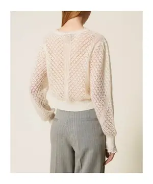 TWINSET Long-sleeved Crewneck Jumper With Embroidered Graphic