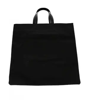 JIL SANDER Logo Printed Large Tote Bag - Black