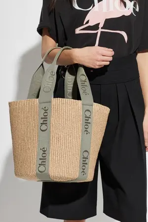 Chloé Woody Large Basket Bag - Beige