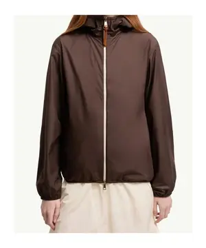 Moncler Fegeos Zip-up Hooded Jacket - Brown