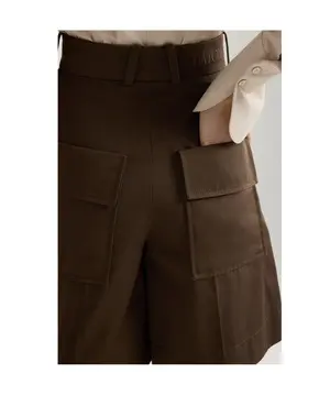 PATOU Gabardine Bermuda Shorts - Java Brown