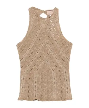 TWINSET Openwork Halterneck Knitted Top - No