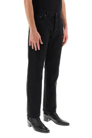 Saint Laurent Buttoned Straight Leg Jeans