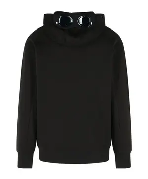 C.P. COMPANY Diagonal Raised Fleece Goggle Sweatshirt - Black